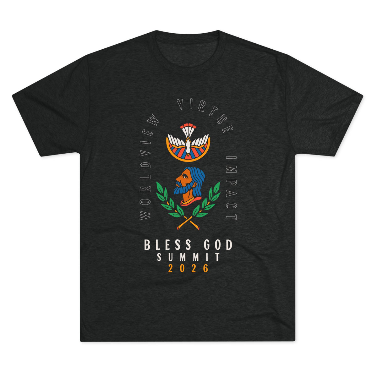 Summit Virtual Ticket + Worldview. Virtue. Impact. Tee – Bless God Shop